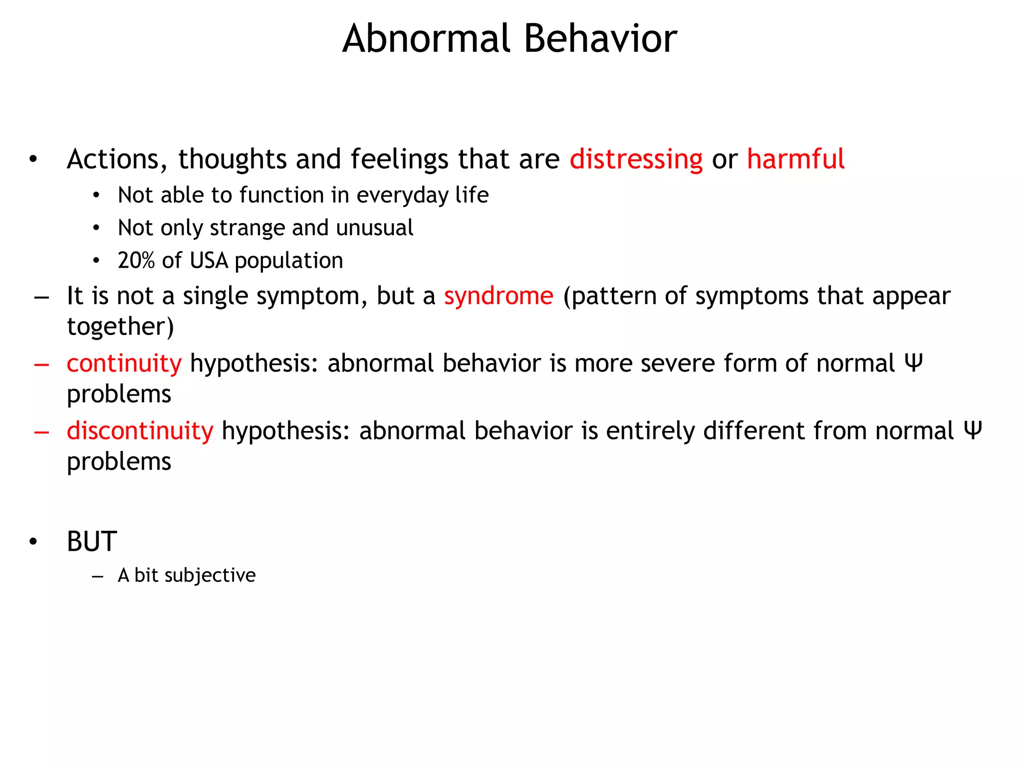 Abnormal psychology | PPT