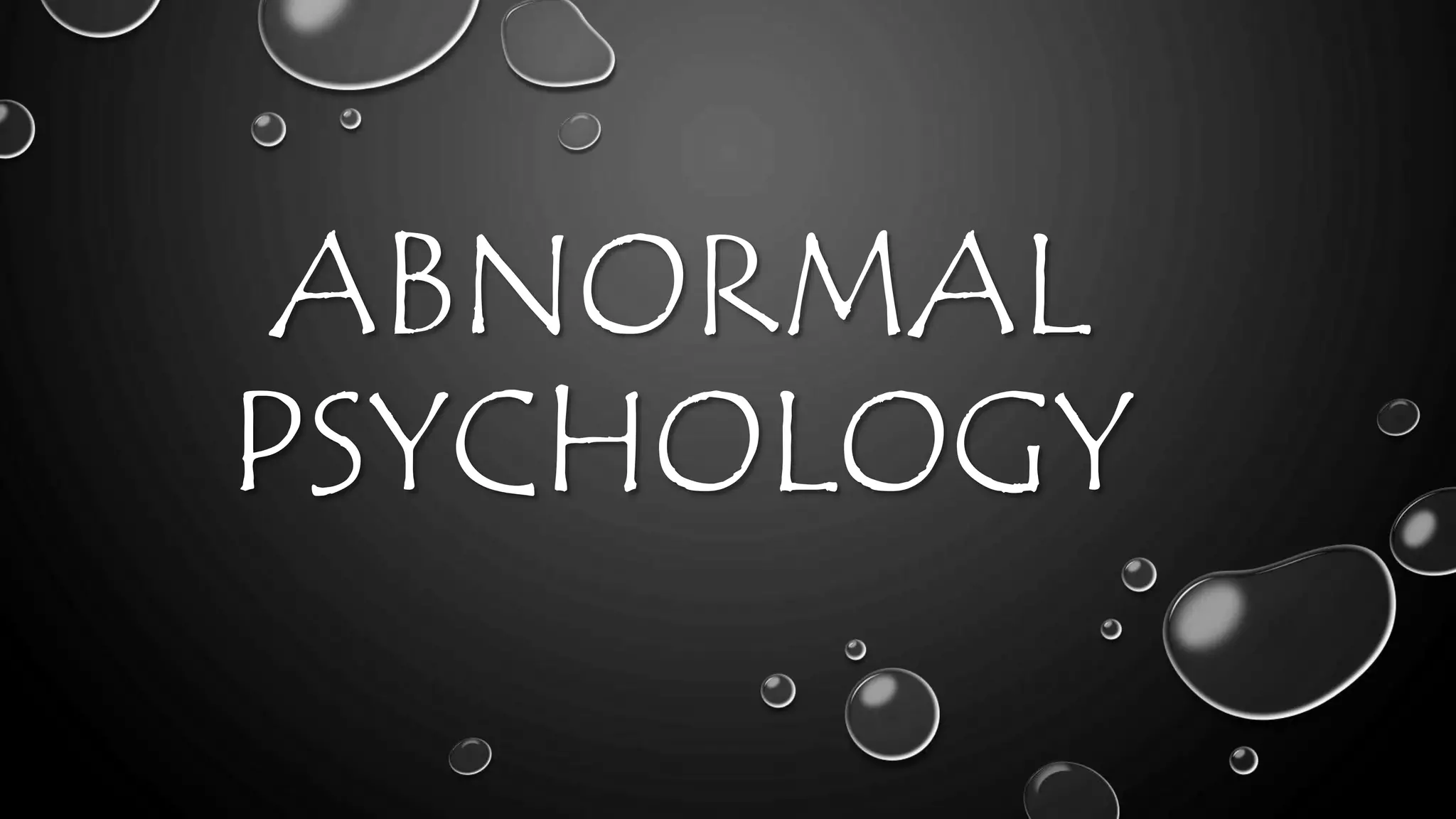 Abnormal Psychology | PPT