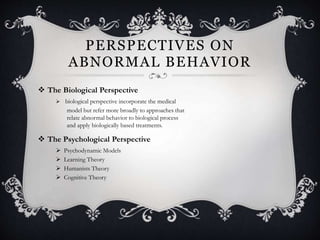 Abnormal psychology | PPTX