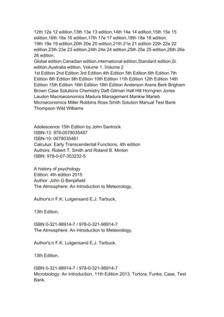 Abnormal psychology an integrated approach test bank and solution ...