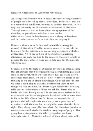 abnormal psychology an overviewlearning objectives 1· .docx