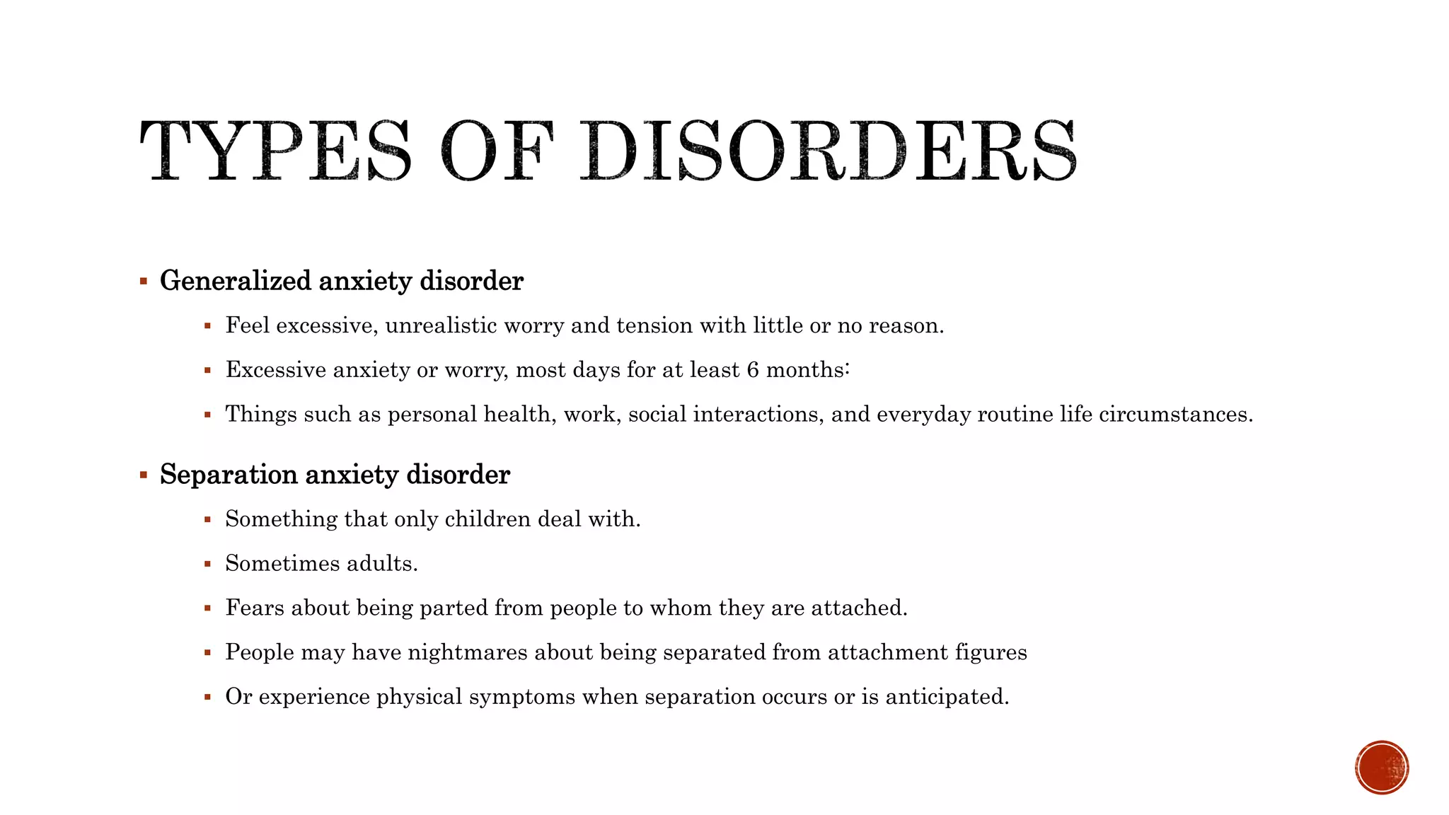 Abnormal psychology's anxiety disorder slides | PPTX