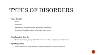 Abnormal psychology's anxiety disorder slides | PPT
