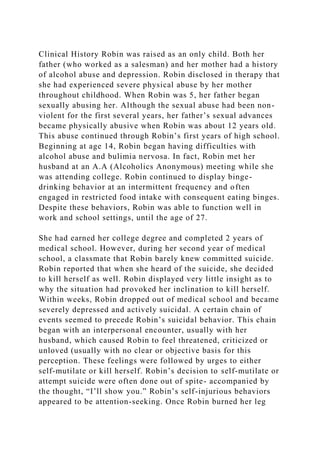 Abnormal Psychology Case Paper (40 points) you will choose, and .docx