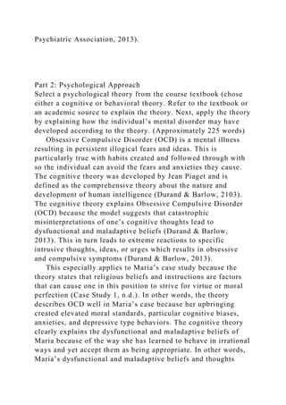 Abnormal Psychology Case Study .docx