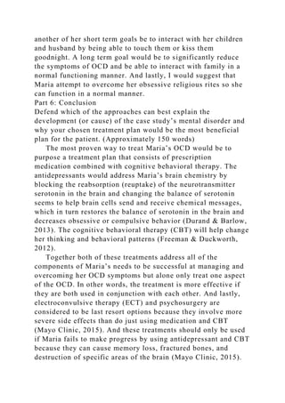 Abnormal Psychology Case Study .docx