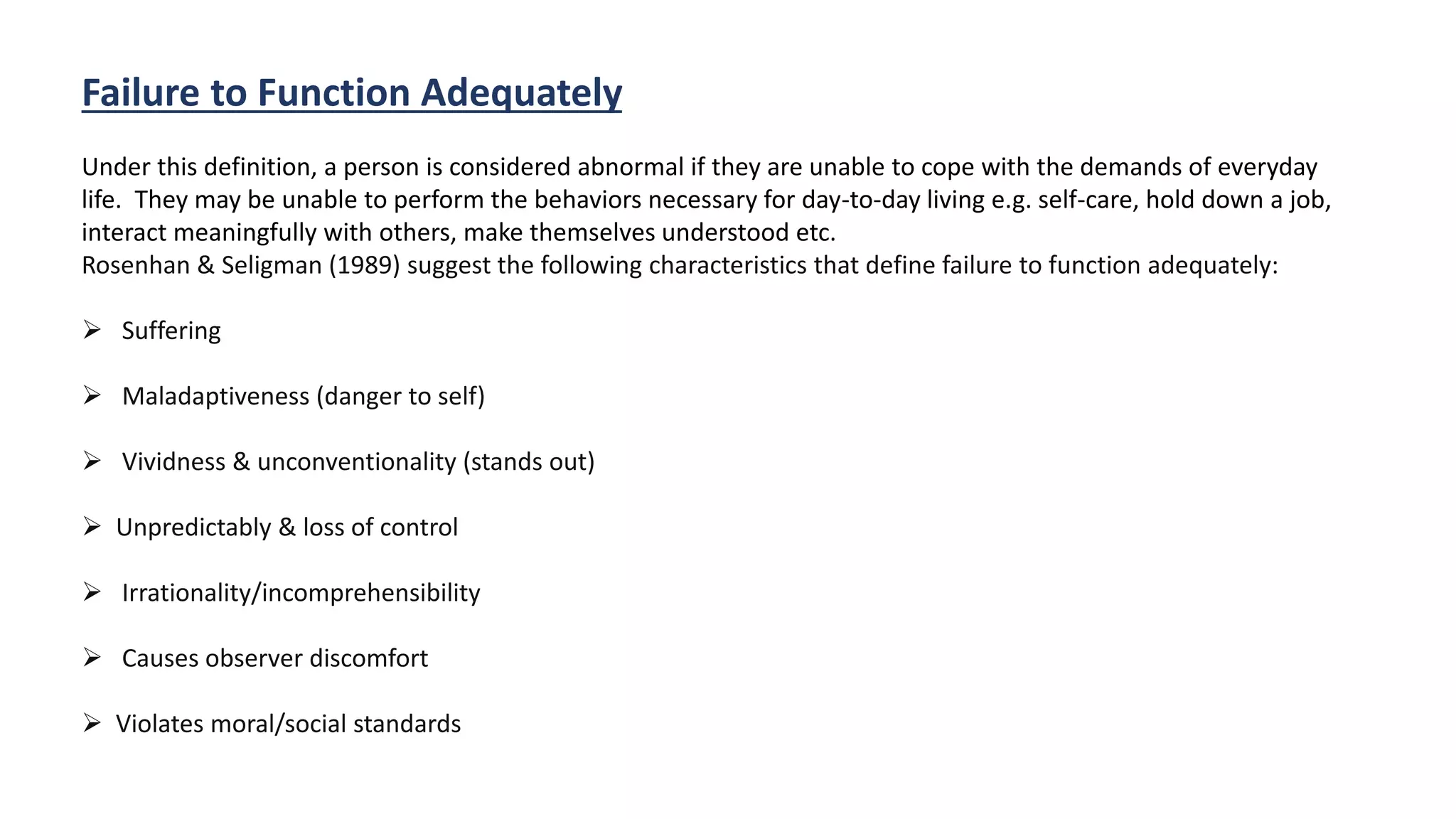 Abnormal psychology (theory)8.3 | PPTX