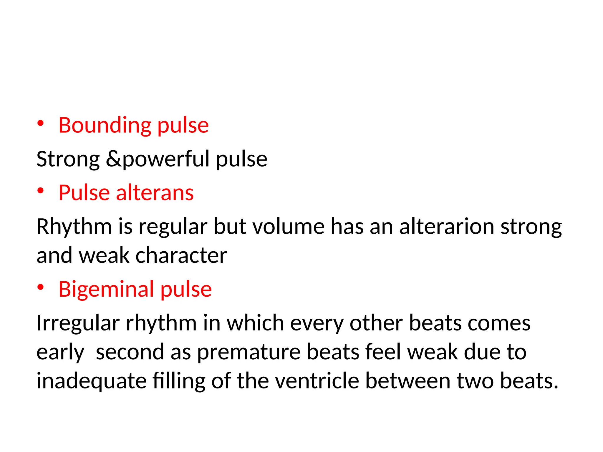 pulse and abnormalities,different types . | PPT