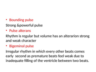 pulse and abnormalities,different types . | PPT