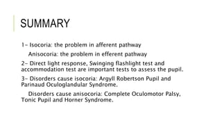 Abnormal reactions of pupil | PPTX