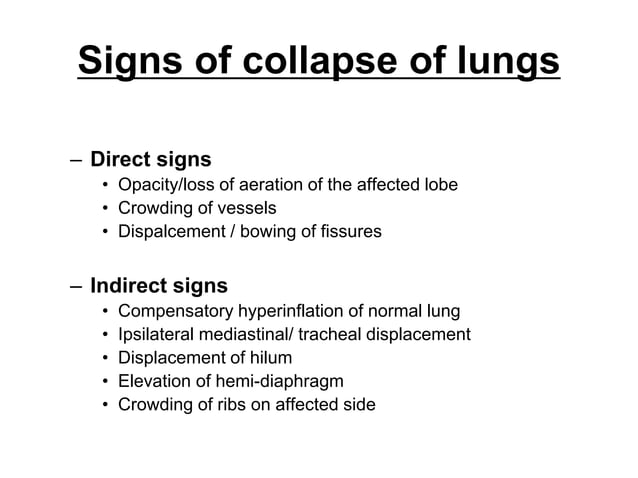 Abnormal signs in chest x ray | PPT | Lung and Respiratory Health ...