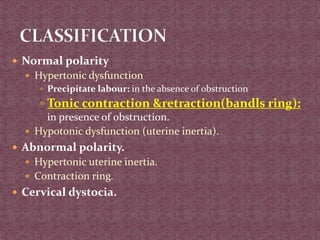 Abnormal uterine action | PPTX | Pregnancy | Reproductive Health