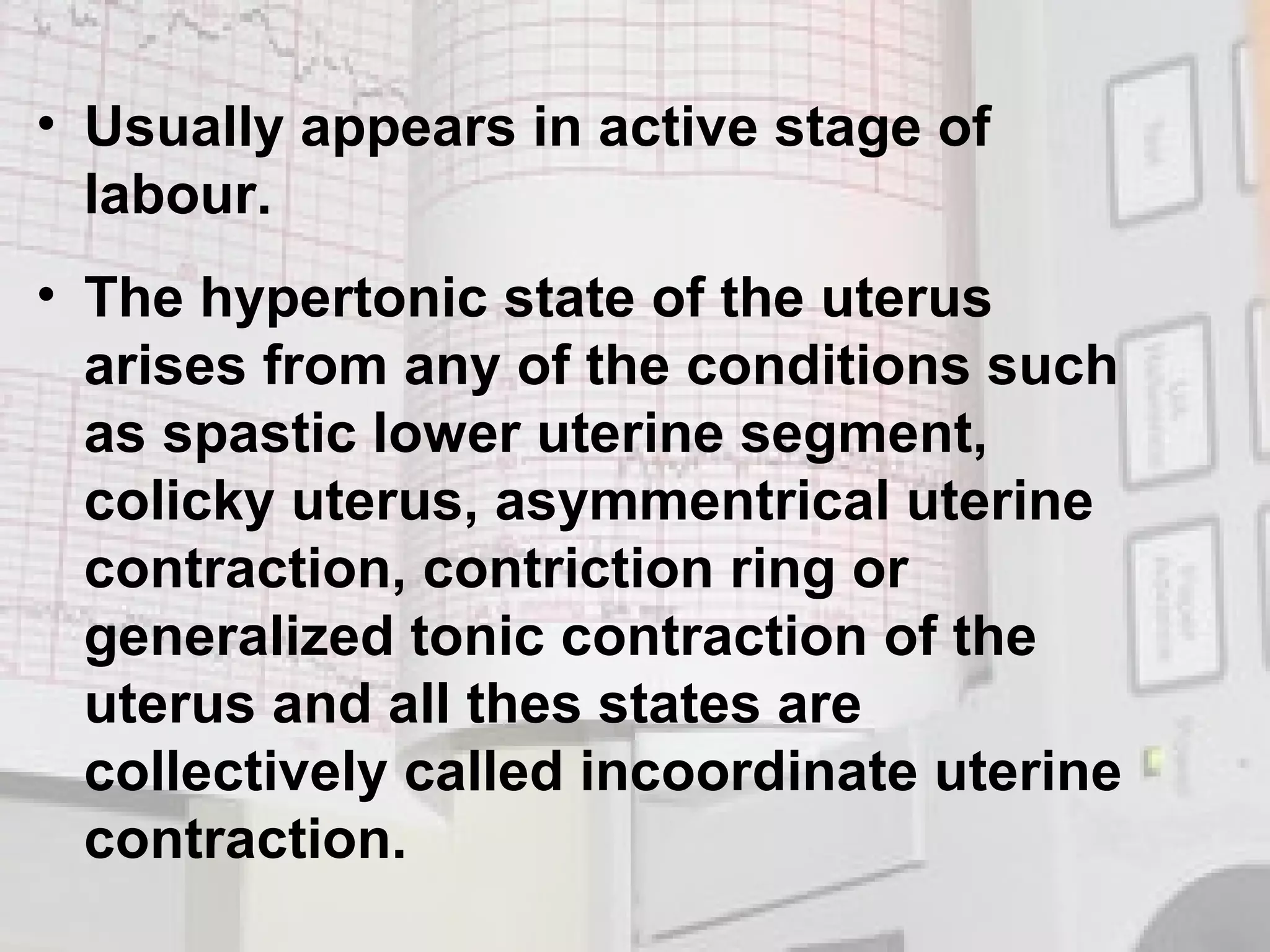 Abnormal uterine action | PPT