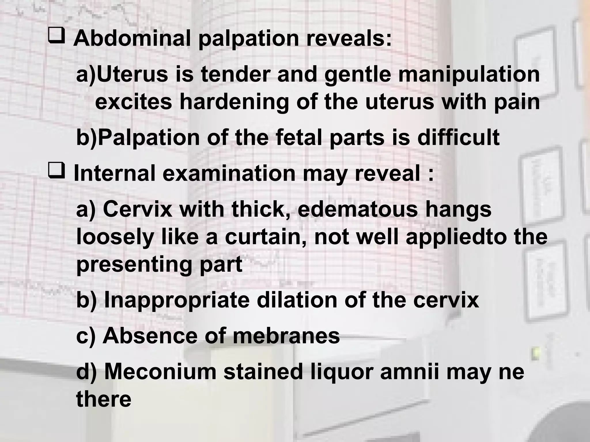 Abnormal uterine action | PPT