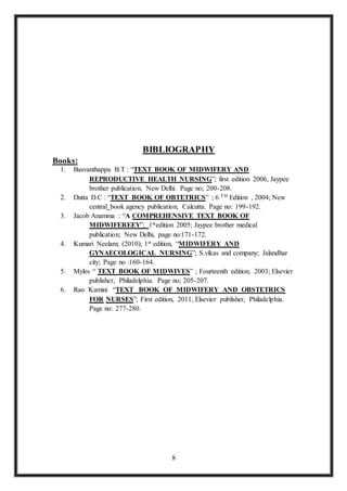 Abnormal uterine action- Clinical Teaching Plan use in OBG submission ...
