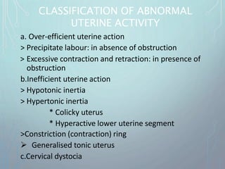 Abnormal uterine action | PPTX