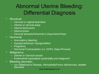 Abnormal uterine bleeding | PPT