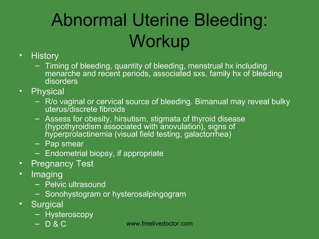 Abnormal uterine bleeding | PPT