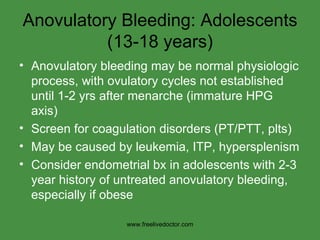 Abnormal uterine bleeding | PPT