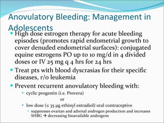 Abnormal uterine bleeding and Management | PPT
