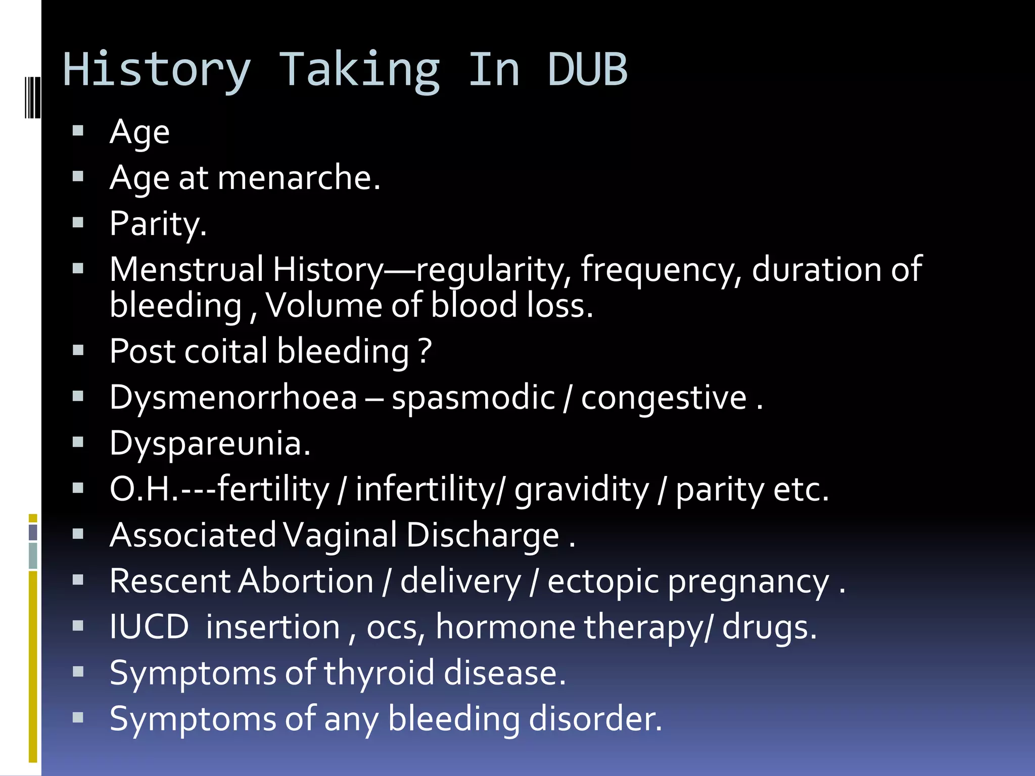 Abnormal uterine bleeding | PPTX
