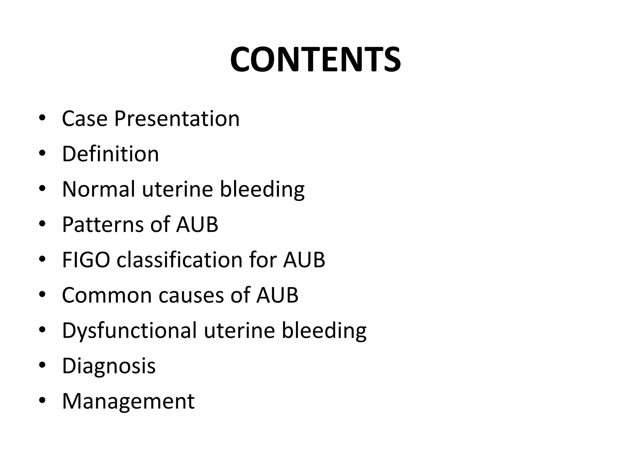 Abnormal uterine bleeding | PPTX