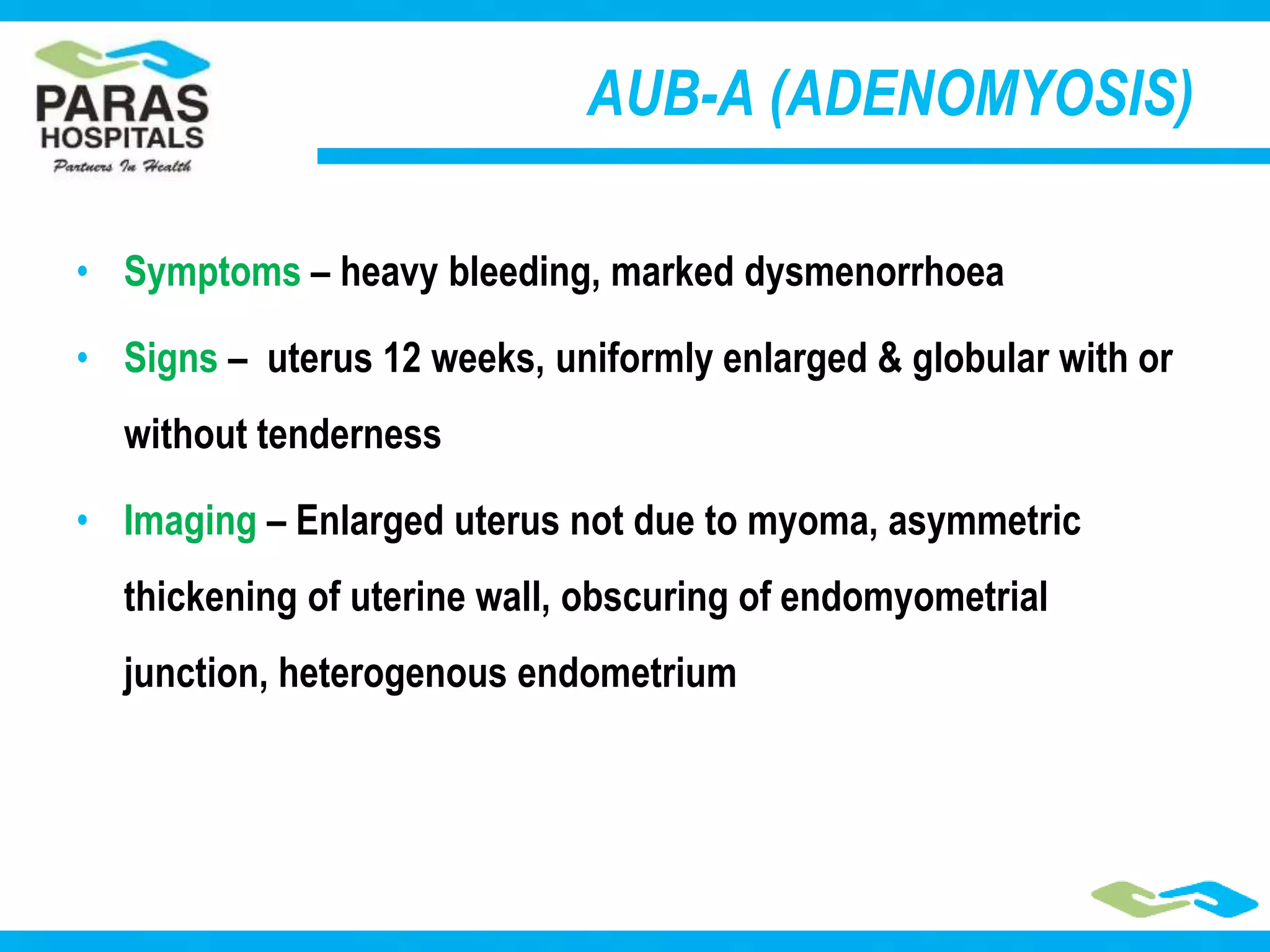 Abnormal uterine bleeding | PPTX