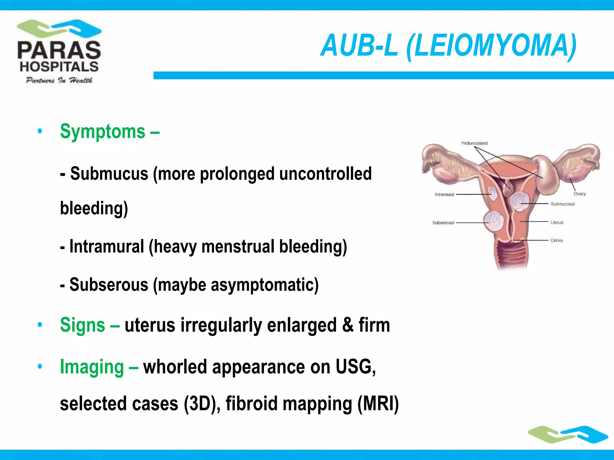 Abnormal uterine bleeding | PPTX