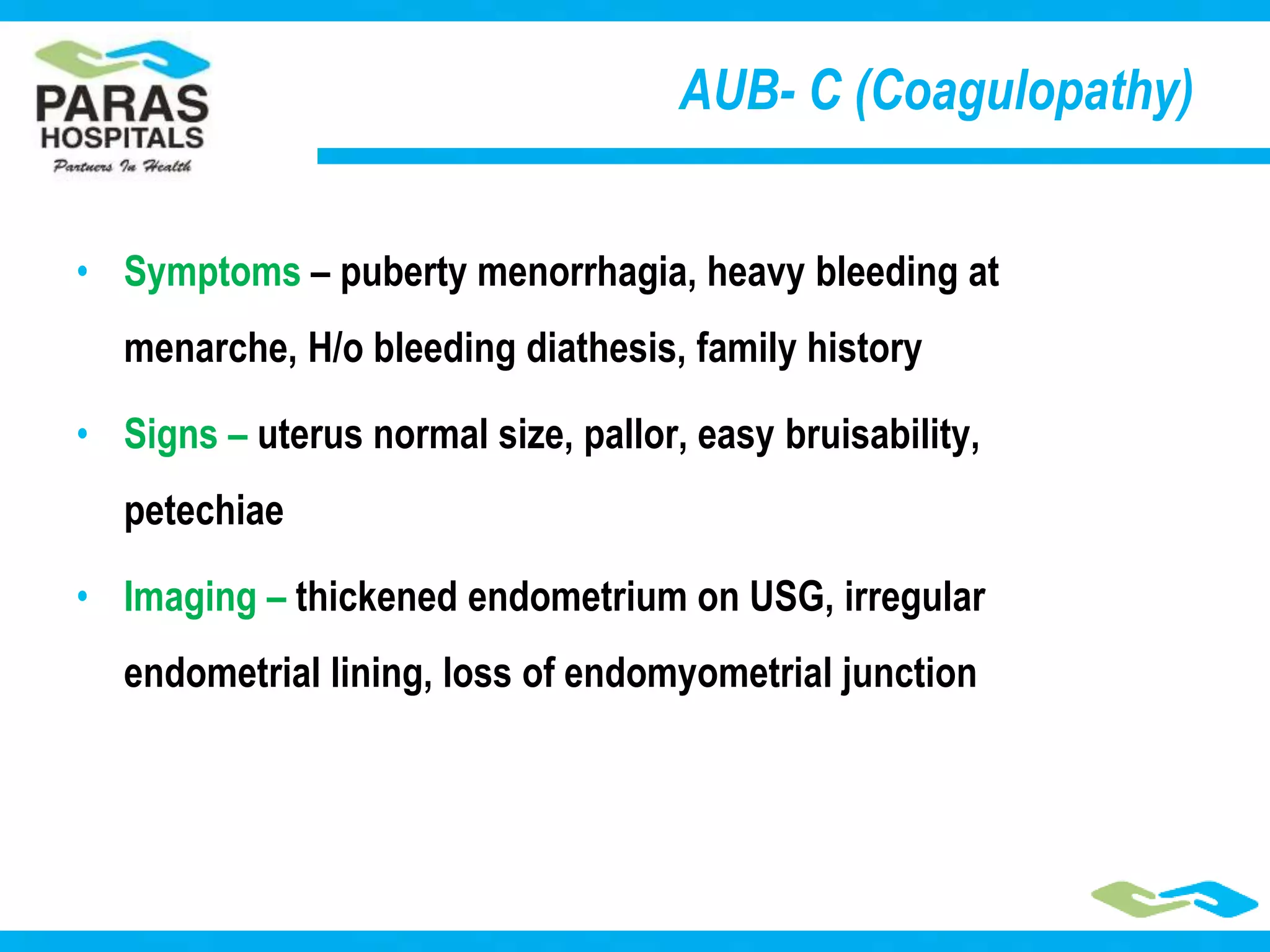 Abnormal uterine bleeding | PPTX