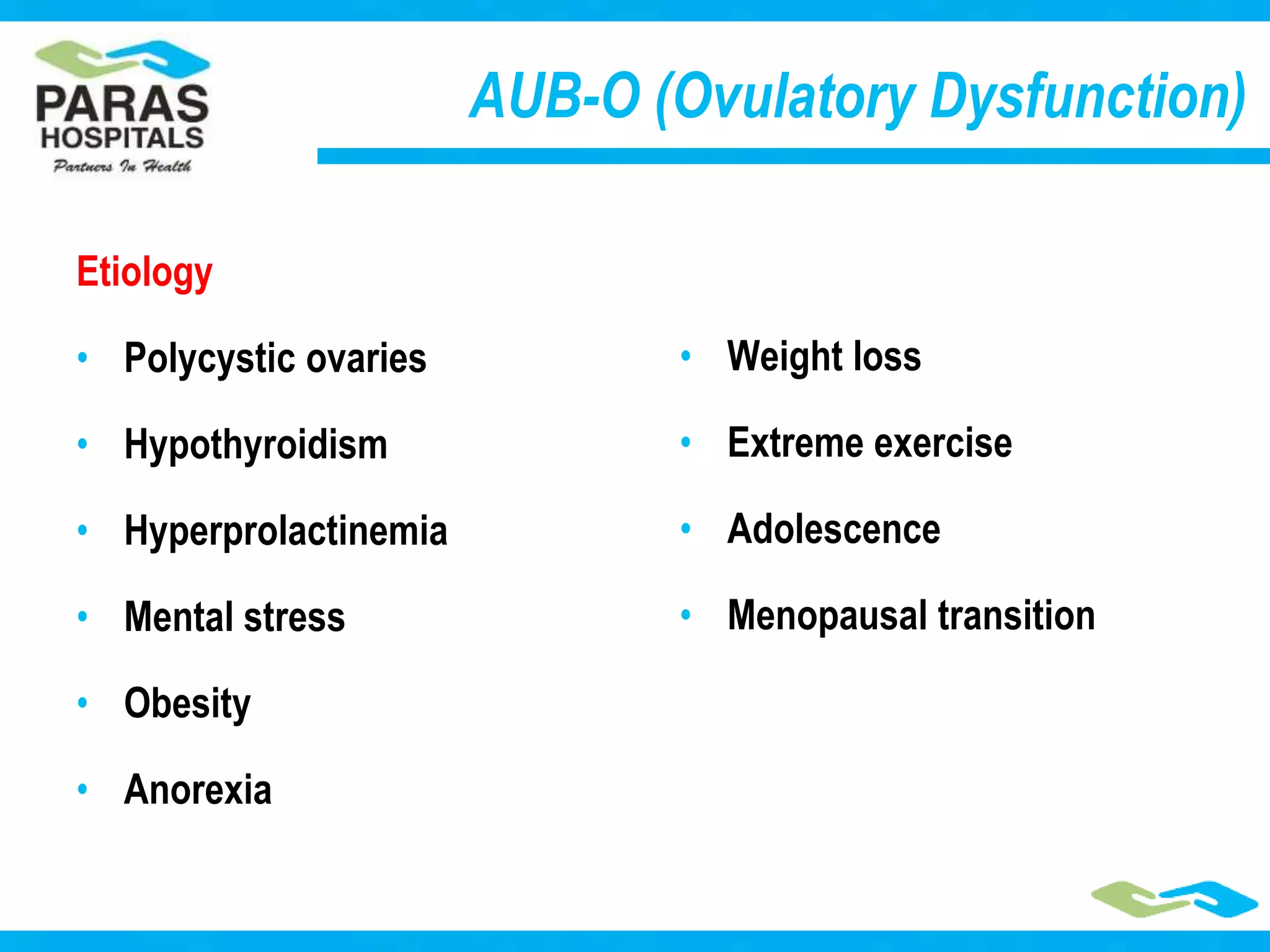 Abnormal uterine bleeding | PPTX