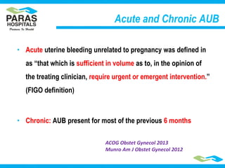 Abnormal uterine bleeding | PPTX