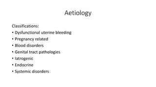 Abnormal uterine bleeding | PPT