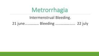 Abnormal uterine bleeding | PPTX