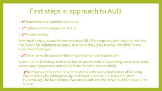 Brief Review of Abnormal Uterine Bleedings | PPT