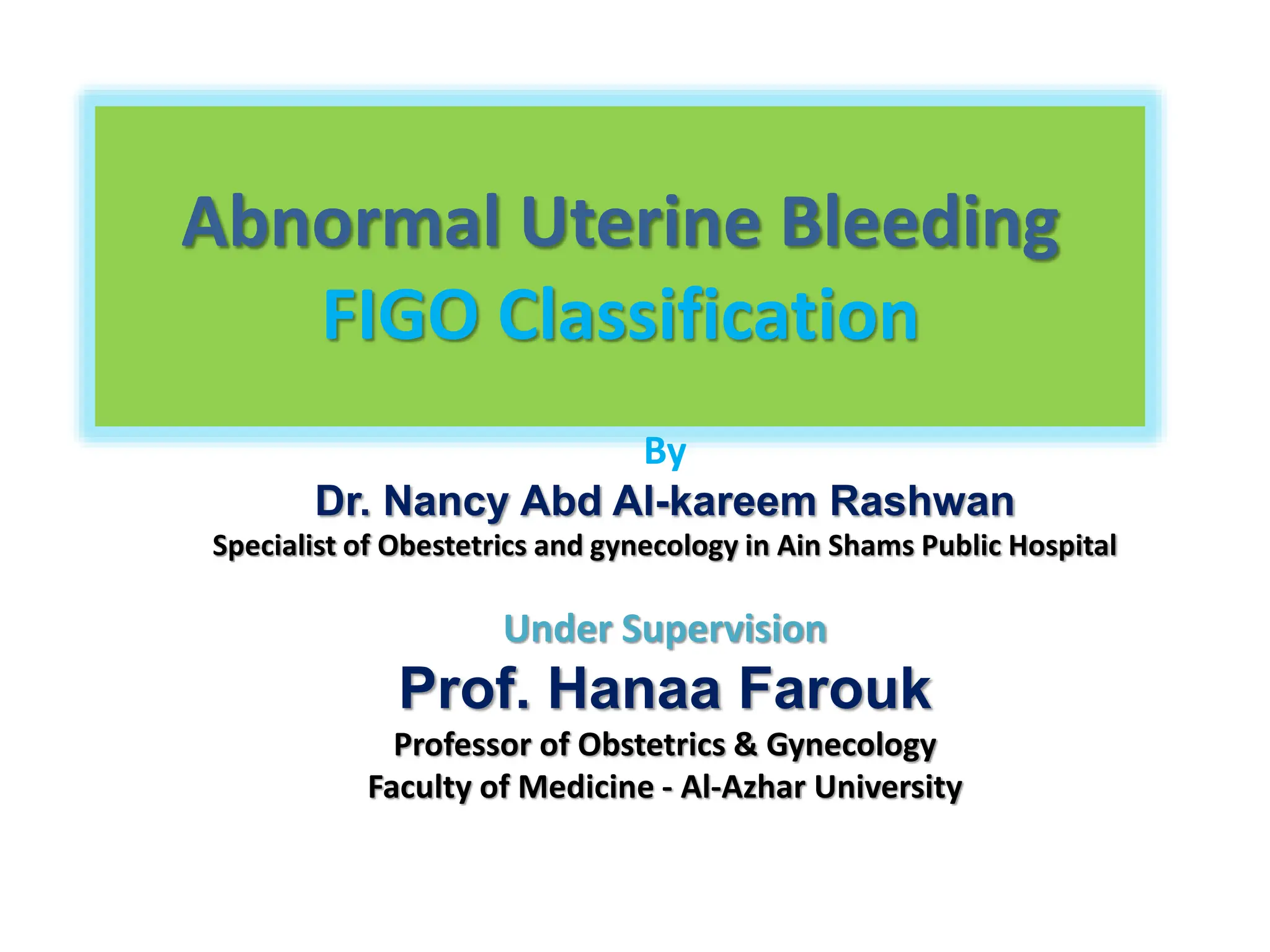 Abnormal uterine bleeding .pptx | Pregnancy | Reproductive Health