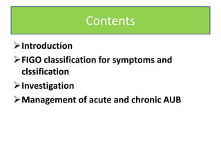 Abnormal uterine bleeding .pptx | Pregnancy | Reproductive Health