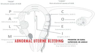 CONTINOUS MEDICAL EDUCATION ABNORMAL UTERINE BLEEDING | PPTX