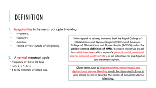 CONTINOUS MEDICAL EDUCATION ABNORMAL UTERINE BLEEDING | PPTX ...