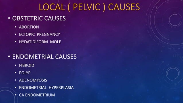 Abnormal uterine bleeding etiopathogenesis | PPT
