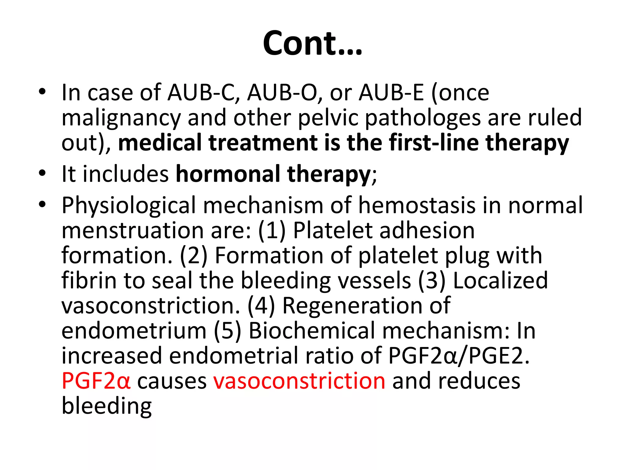 Abnormal uterine bleeding (AUB) | PPTX
