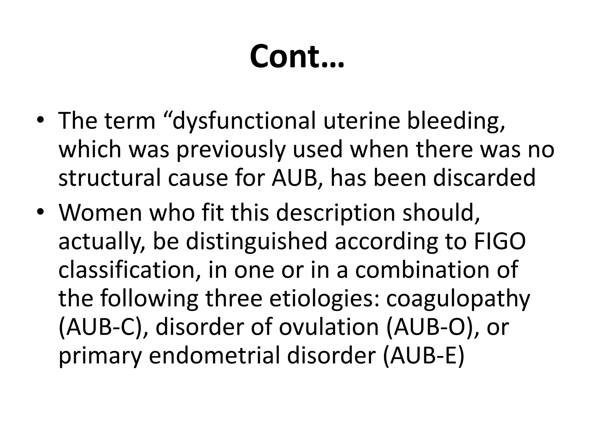 Abnormal uterine bleeding (AUB) | PPTX