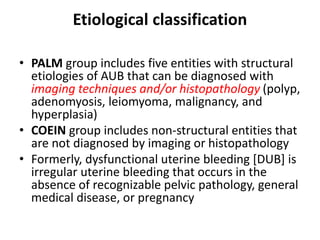 Abnormal uterine bleeding (AUB) | PPTX