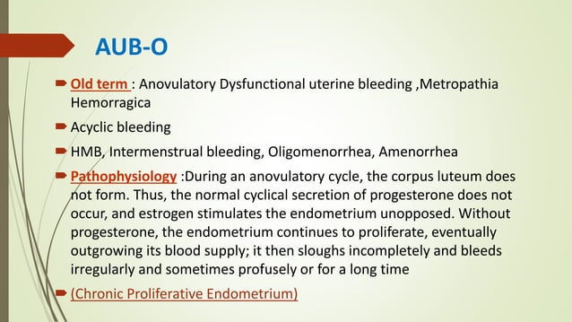 Abnormal Uterine Bleeding (AUB).pptx | Pregnancy | Reproductive Health