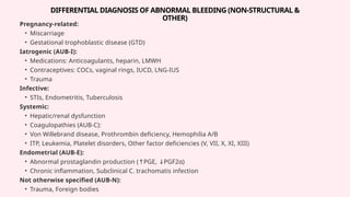 ABNORMAL UTERINE BLEEDING (AUB) - a general overview | PPTX