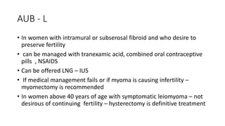 ABNORMAL UTERINE BLEEDING causes and explaination | PPT