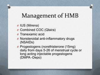 Abnormal uterine bleeding presentation | PPTX