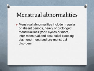 Abnormal uterine bleeding presentation | PPTX