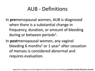 Abnormal Uterine Bleeding (AUB) | PPTX