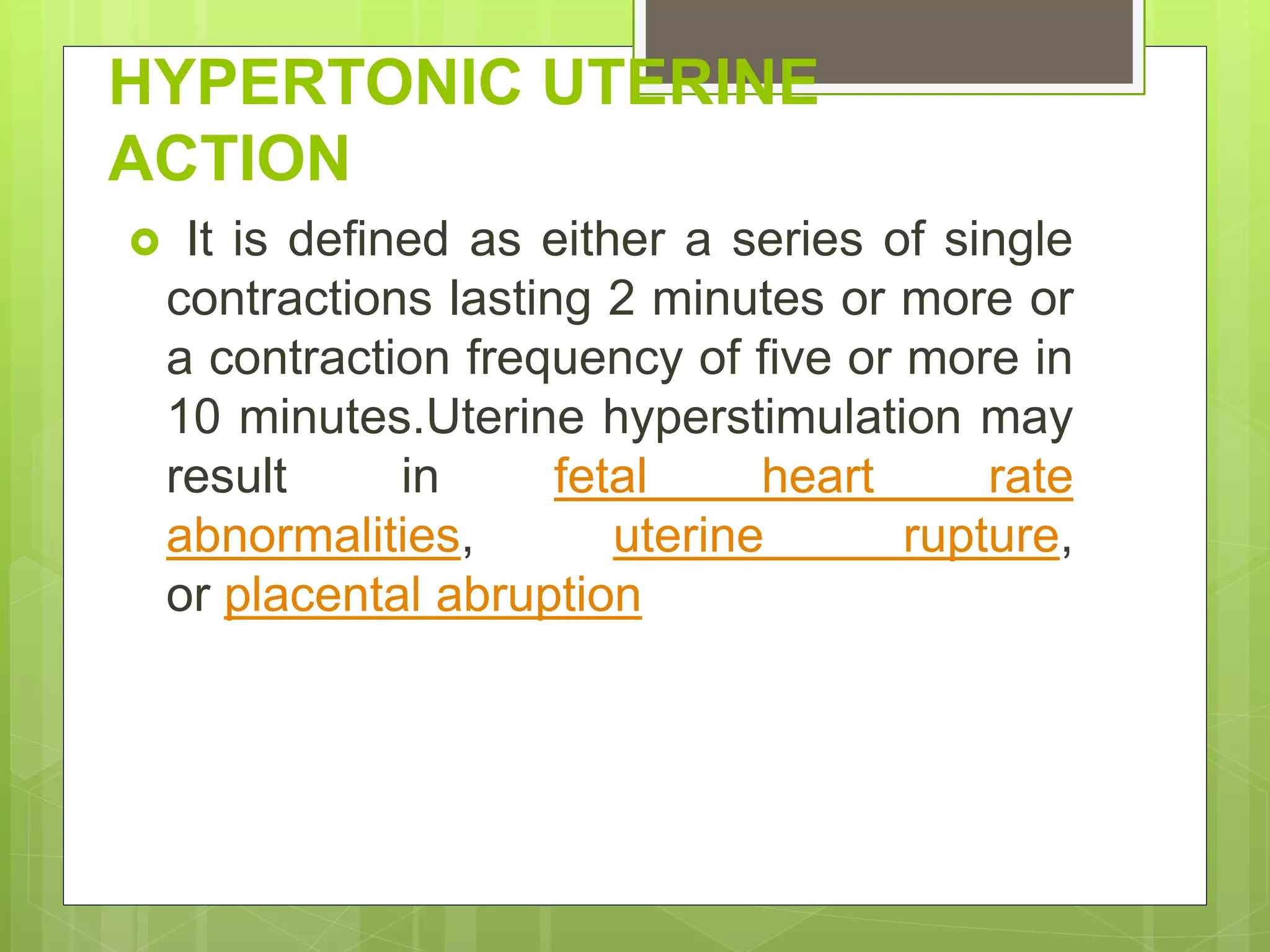 Abnormal uterine contraction | PPTX