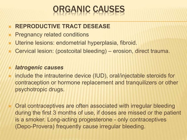 Abnormal vaginal bleeding | PPTX | Pregnancy | Reproductive Health